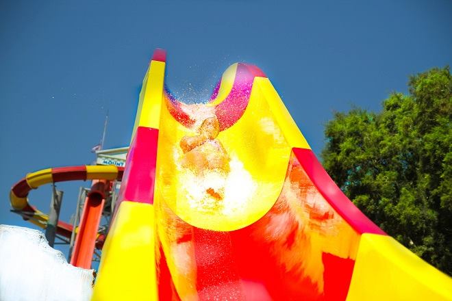 Kamikaze Slides – Thunderbolt and Lighting Water World Water Park Ayia ...